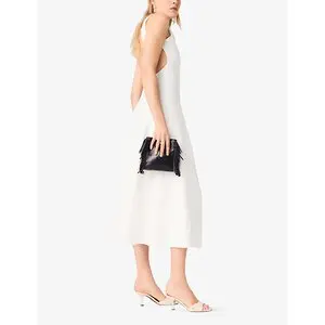 Maje Woven Backless Midi Dress