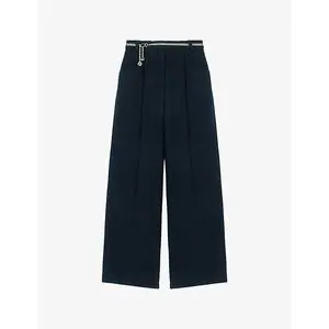 Tweed Pants with Chain Belt