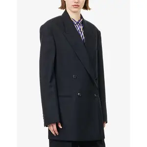 Dries Van Noten Oversized Peak-lapel Wool Blazer
