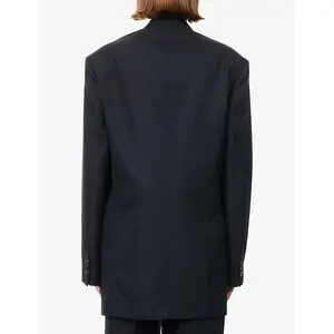 Dries Van Noten Oversized Peak-lapel Wool Blazer