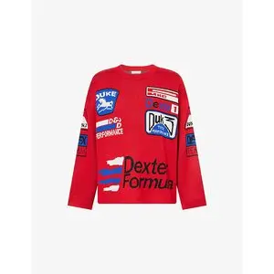 DUKE + DEXTER Motif-knit Wool-blend Jumper