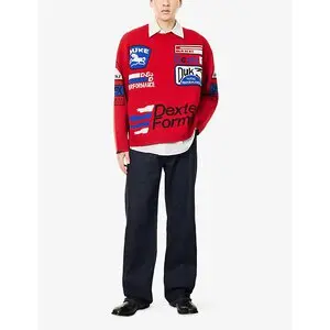 DUKE + DEXTER Motif-knit Wool-blend Jumper