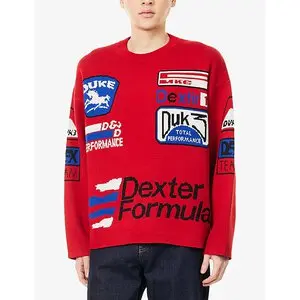 DUKE + DEXTER Motif-knit Wool-blend Jumper
