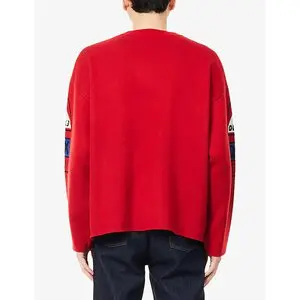 DUKE + DEXTER Motif-knit Wool-blend Jumper