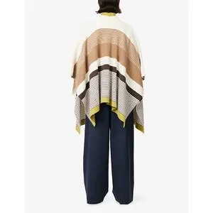 TWP Wrapped-around Striped Cashmere Cardigan