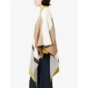 TWP Wrapped-around Striped Cashmere Cardigan