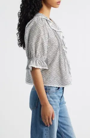 Madewell The Blaire Ruffle-sleeve Top