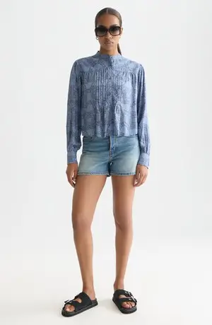 Scotch & Soda Printed Pintuck Shirt