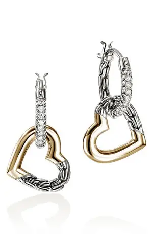 John Hardy Essentials Heart Drop Earrings - Silver