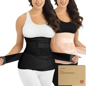 KEABABIES 2-pack 3-in-1 Postpartum Belt - Black/ivory