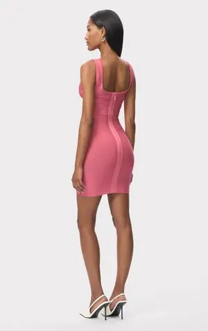 Herve Leger Amara Mini Dress - Bubblegum