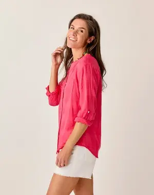 Carve Designs Dylan Textured Tunic - Watermelon