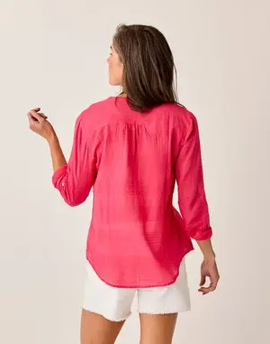 Carve Designs Dylan Textured Tunic - Watermelon