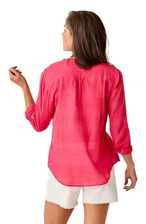 Carve Designs Dylan Textured Tunic - Watermelon