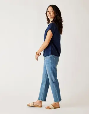 Carve Designs Austin Crop Jean - Blue Tide