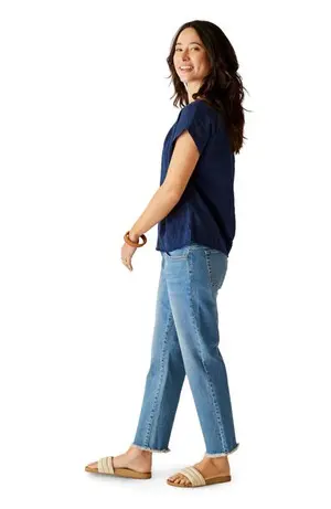 Carve Designs Austin Crop Jeans - Blue Tide