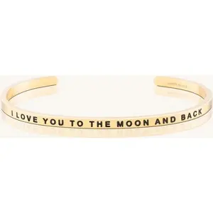 MANTRA To The Moon And Back Bangle - Yellow Gold