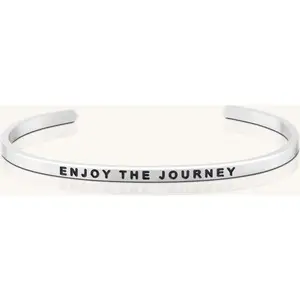 MANTRA Enjoy The Journey Cuff Bracelet - Silver