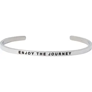 MANTRABAND Mantra Enjoy The Journey Bracelet - Silver