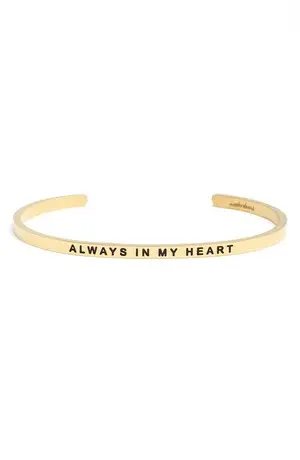 MANTRABAND Always In My Heart Cuff Bracelet - Gold