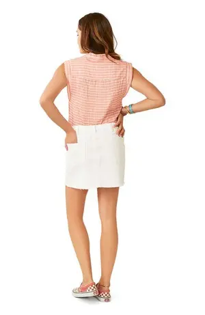Carve Designs Maui Denim Skirt - White