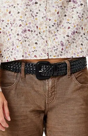 Carve Designs Woven Leather Belt