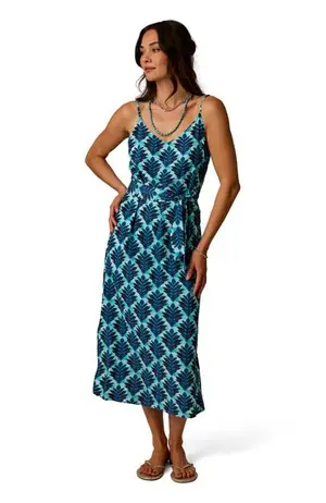 Carve Designs Macy Midi Dress - Fronds