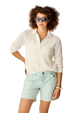 Carve Designs Morgan Polo Sweater - Cloud