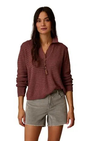 Carve Designs Morgan Polo Sweater - Coco