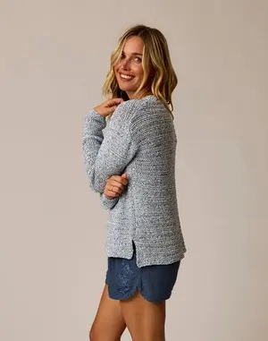 Carve Designs Clarissa Marled Sweater - Captain