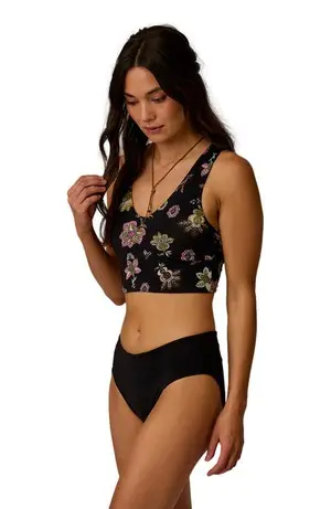 Carve Designs Pipa Reversible Bikini Bottom - Solstice/black