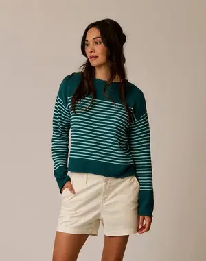Carve Designs Rue Sweater - Nightdive Stripe