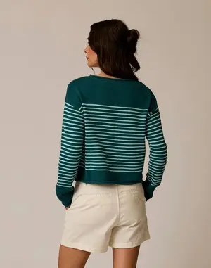 Carve Designs Rue Sweater - Nightdive Stripe