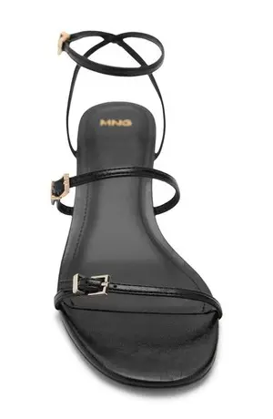 Mango Strappy Kitten Heel Sandal