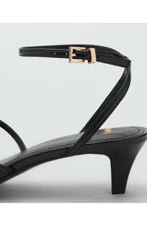 Mango Strappy Kitten Heel Sandal