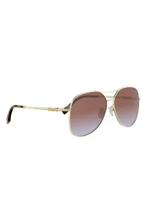 Fendi 61mm Gradient Pilot Sunglasses