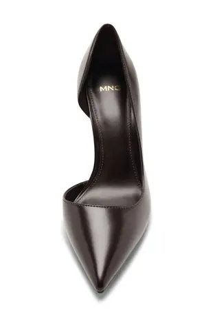 Mango Half D'orsay Stiletto Pumps - Chocolate