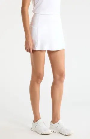 G/fore Knockout Mid-rise Scuba Knit Golf Skort - Snow