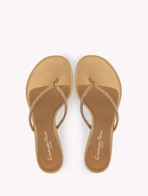 GIANVITO ROSSI India Suede Thong Sandals - Gold - Suede Leather
