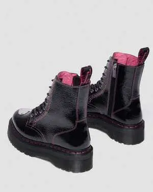 Dr. Martens Jadon Distressed Patent Leather Platform Boots