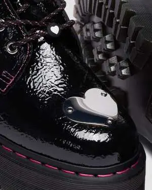 Dr. Martens Jadon Distressed Patent Leather Platform Boots
