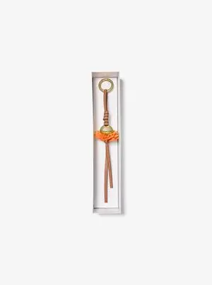 Michael Kors Leather Bag Charm - Orange