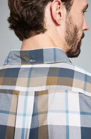 Billy Reid Tuscumbia Bold Plaid Button-down Shirt