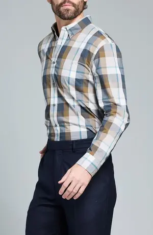 Billy Reid Tuscumbia Bold Plaid Button-down Shirt
