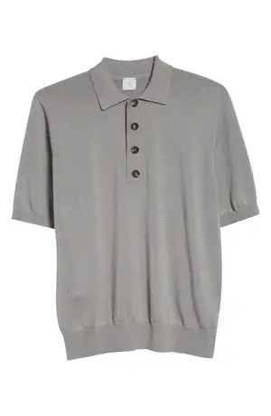 Eleventy Cotton & Cashmere Polo - 80 Clay