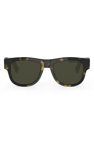 Dior Oblique S3i 53mm Mirrored Geometric Sunglasses - Dark Havana/green