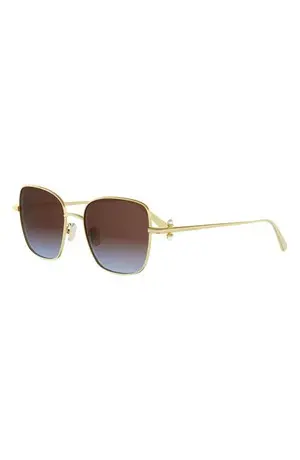 Dior Tribales S1u 55mm Square Sunglasses - Shiny Gold Dh/bordeaux
