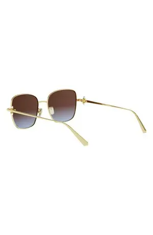 Dior Tribales S1u 55mm Square Sunglasses - Shiny Gold Dh/bordeaux
