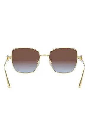 Dior Tribales S1u 55mm Square Sunglasses - Shiny Gold Dh/bordeaux