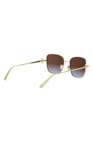 Dior Tribales S1u 55mm Square Sunglasses - Shiny Gold Dh/bordeaux